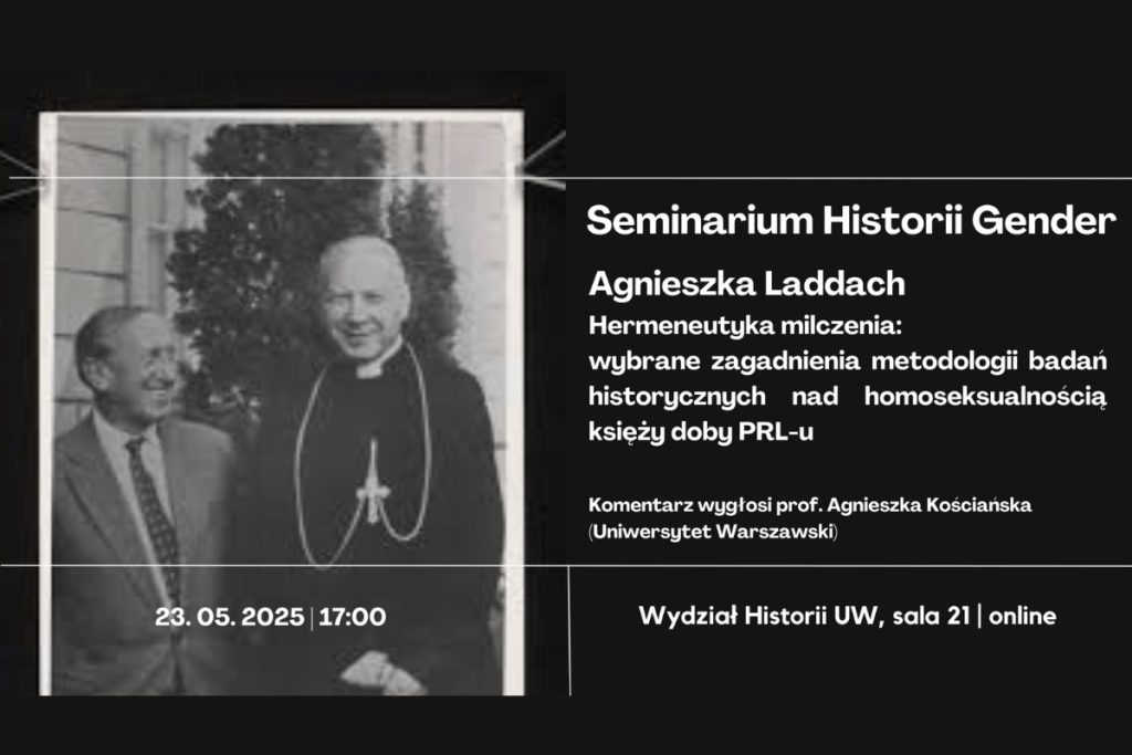 23 maja – Seminarium Historii Gender – Wydział Historii UW
